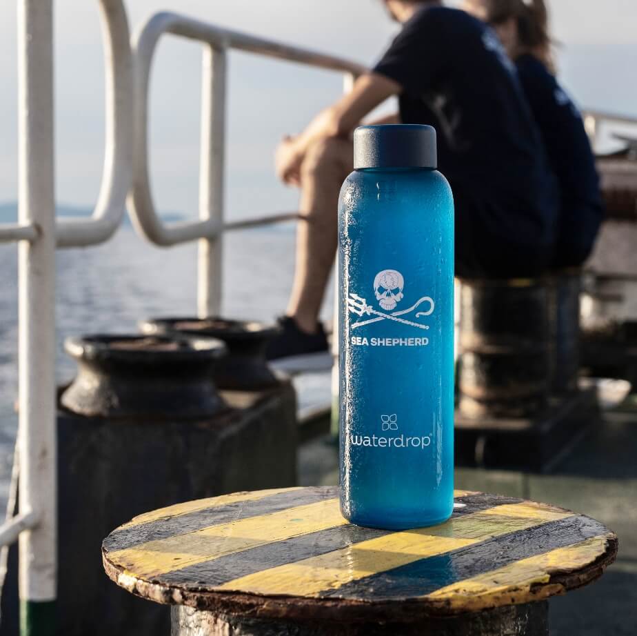 Blue Glass Water Bottle